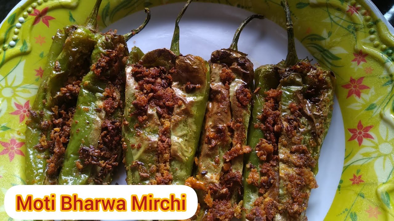 Besan ki Moti Bharwa Mirchi || Quick Green Thick Chilly Fry Recipe ...