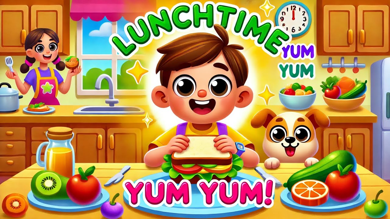 Food is Fun! 🥕 Lunchtime Yum Yum | Animated Kids’ Song - YouTube