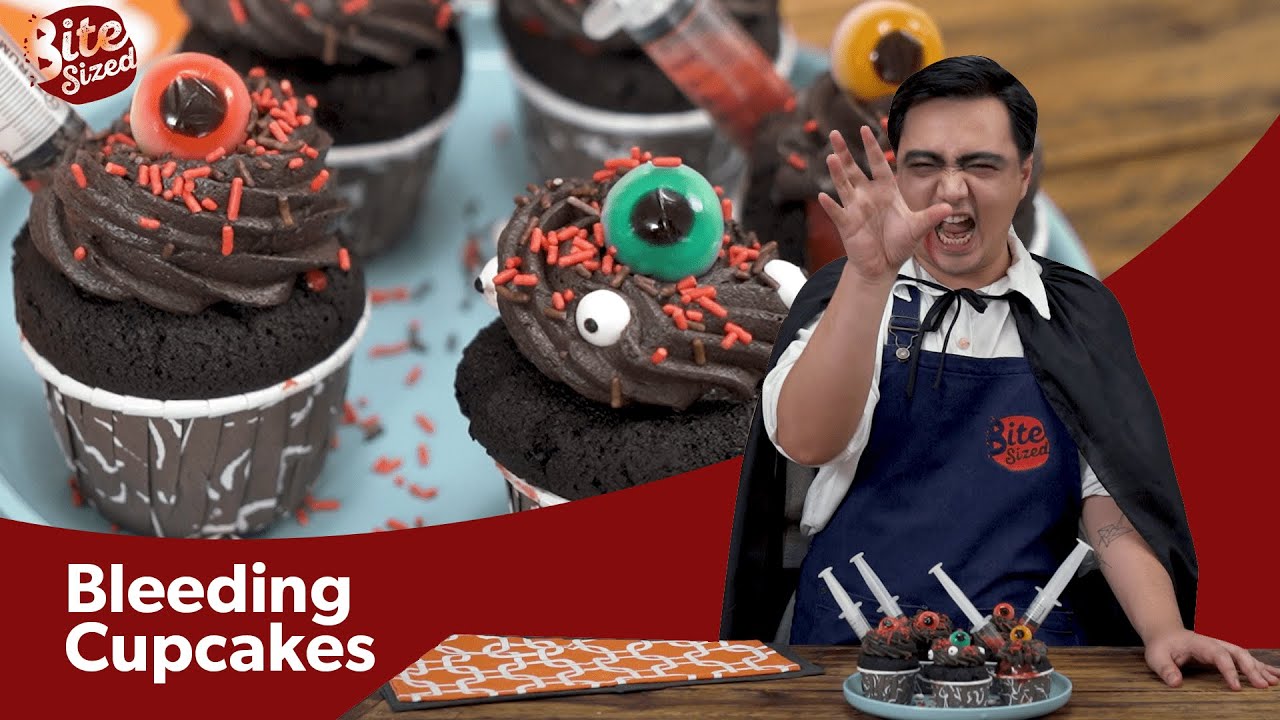 How To Bake Bleeding Cupcakes | Spooky Pastries To Bake For Halloween ...