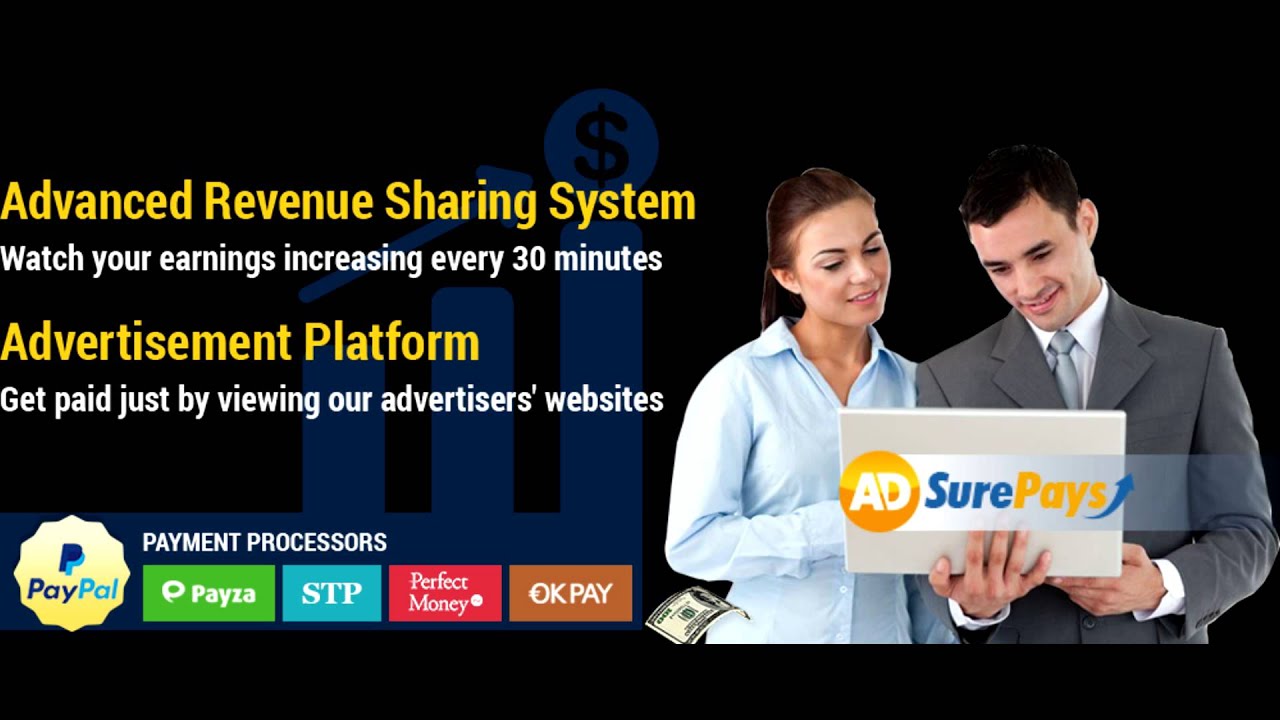 Earn Easy Money On This New Born Company Easily (AdSurePays) - YouTube