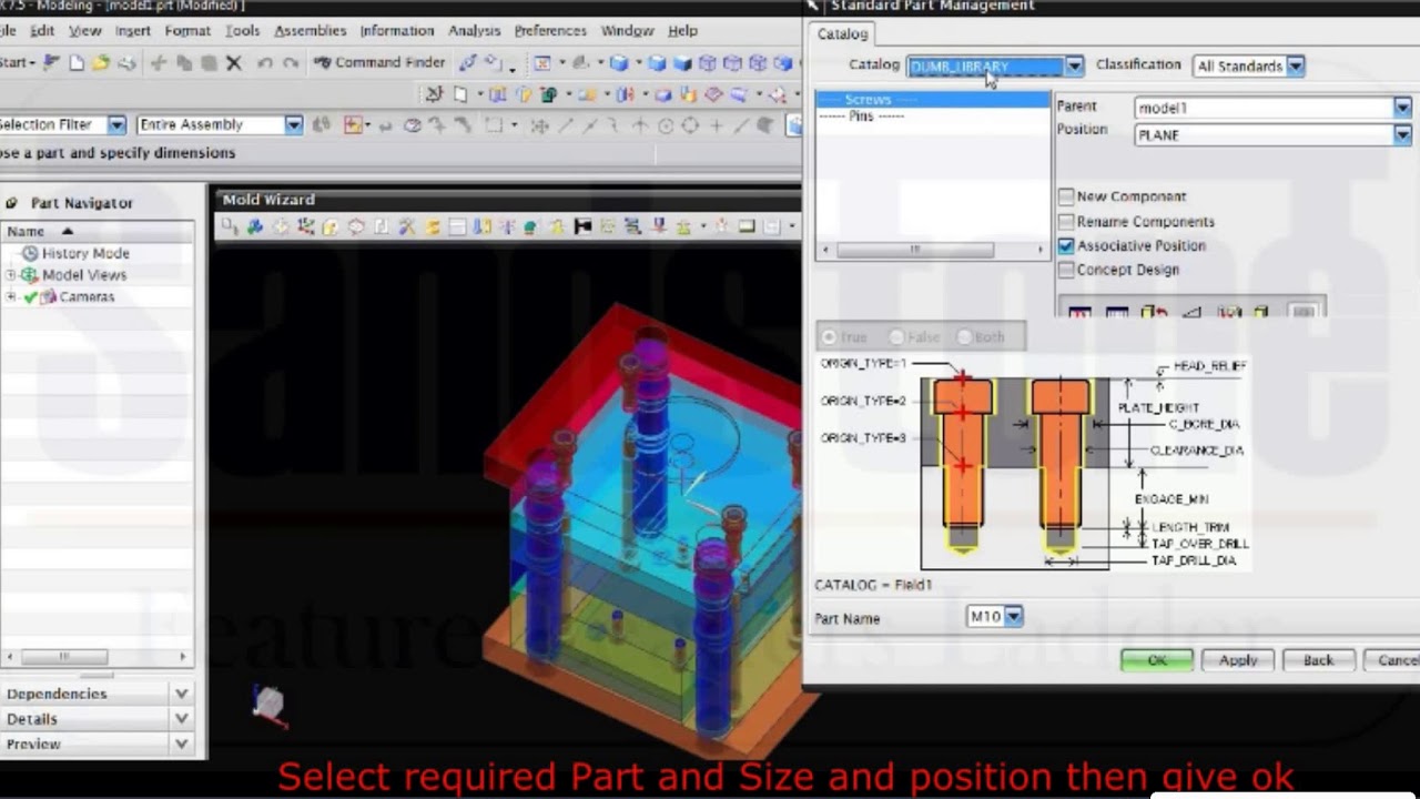 How to create Moldbase, Slider, Lifter and Standard Components in NX? - YouTube