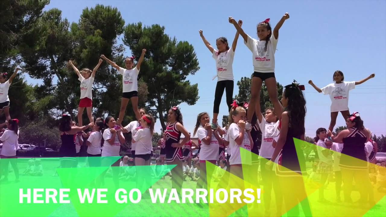 Carpinteria Cheer Camp 2015 - Here we go Warriors - YouTube
