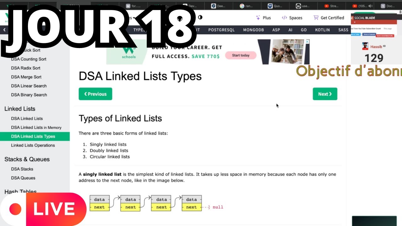 1 MOIS POUR APPRENDRE LES ALGORITHMES: JOUR 18 - YouTube