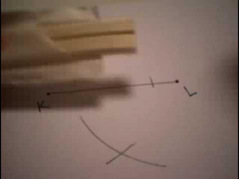 Construct a segment bisector (midpoint) - YouTube