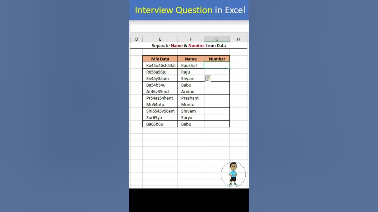 Separate Text And Number In Excel Excel Exceltips Exceltutorial Msexcel Short