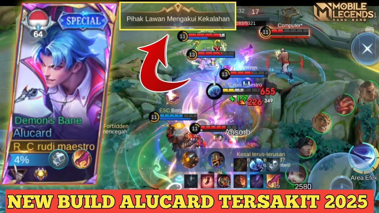 NEW BUILD ALUCARD TERSAKIT‼️LAWAN SAMPAI SURRENDER MASZE|MOBILE LEGENDS ...