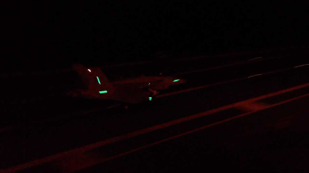 Night Flight Ops F-18 - YouTube