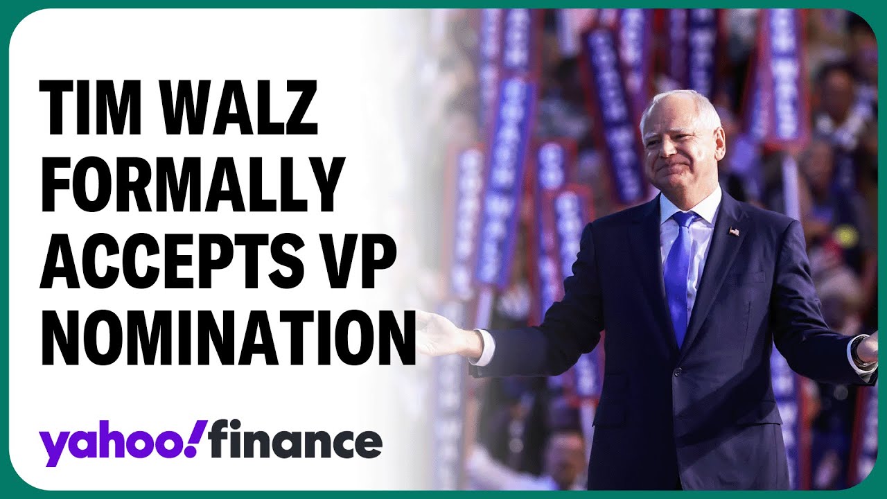 Tim Walz formally accepts VP nomination: DNC night 3 takeaways - YouTube