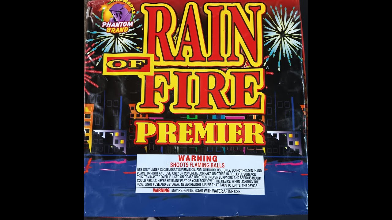RAIN OF FIRE PREMIER BY (PHANTOM FIREWORKS) 36 SHOT 500 GRAM - YouTube