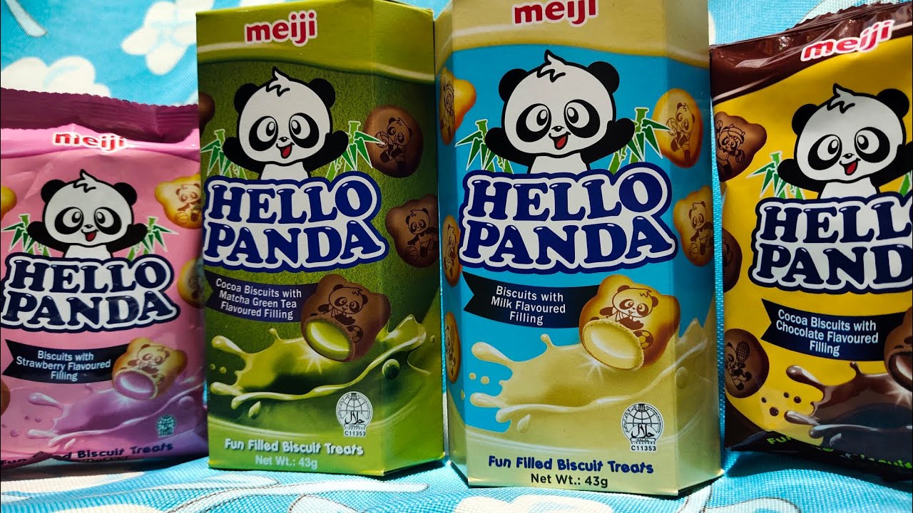 "HELLO PANDA" Matcha Green Tea Strawberry Milk & Chocolate - YouTube