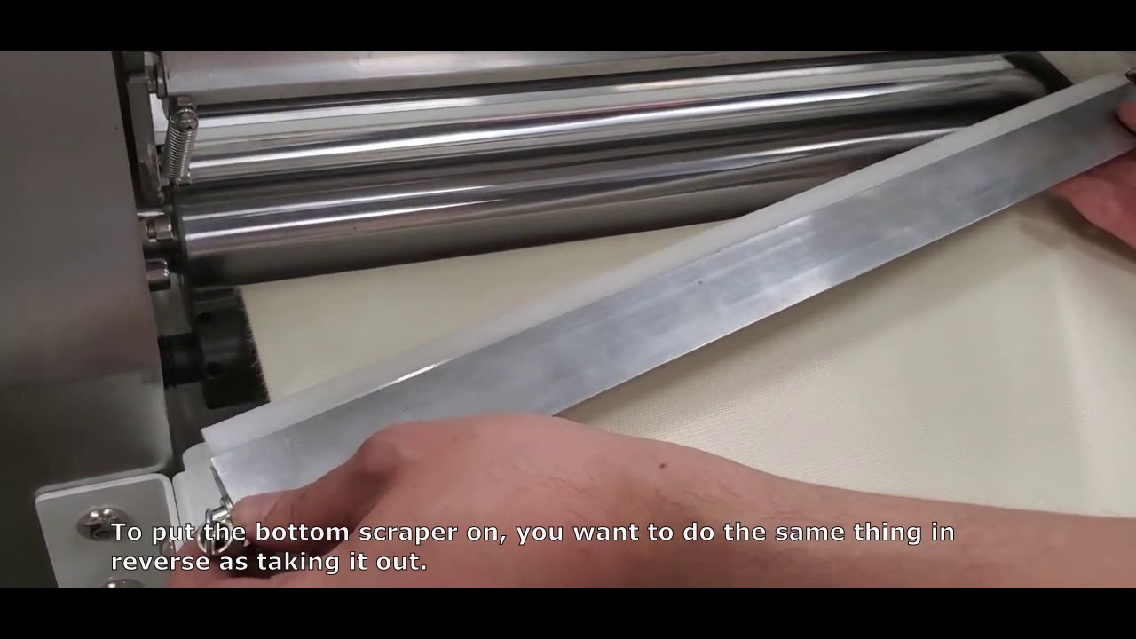 Re-installing Scrapers On Standard Series Dough Sheeters After Cleaning - YouTube