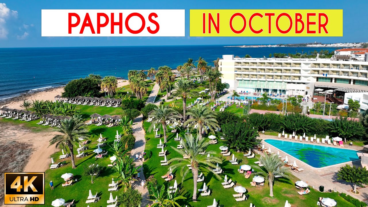 Paphos: How Hotels and Beaches Look in October - Cyprus - YouTube