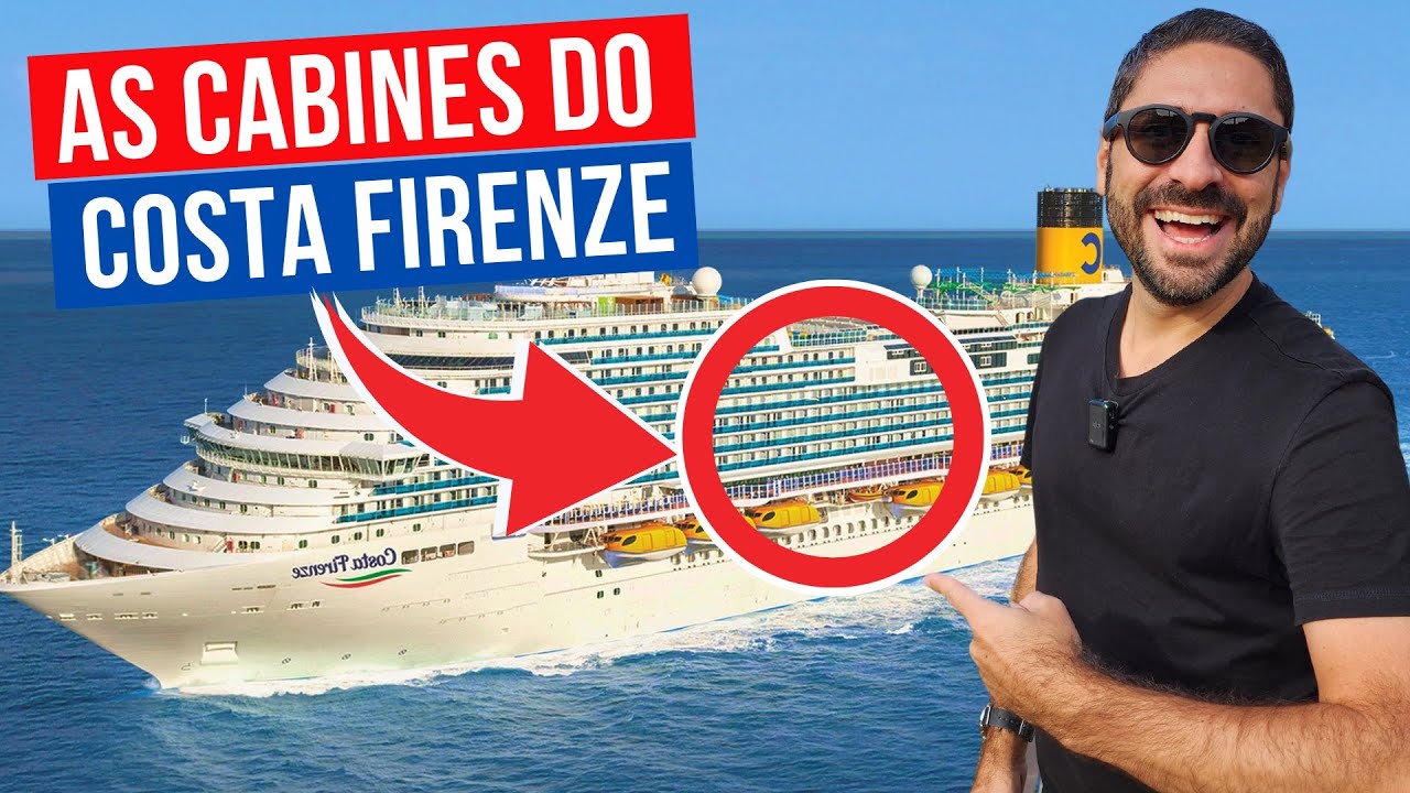 COMO SÃO AS CABINE DO COSTA FIRENZE? Veja por Dentro da Cabine Externa ...