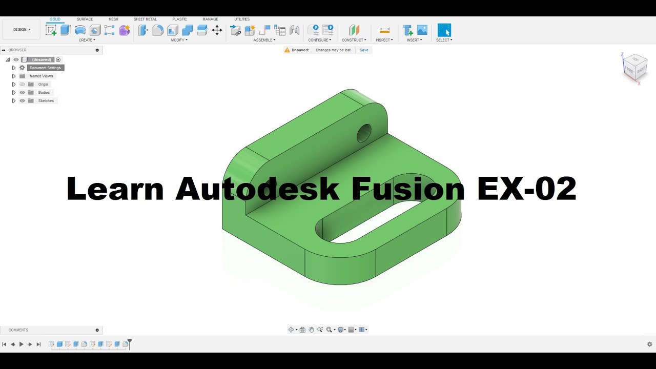 Learn Autodesk Fusion 360 - Exercise 02 - YouTube