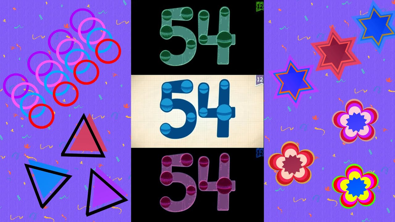 Endless Numbers Count 54, Inversion Effect, G-major Effect, Rgb Color ...