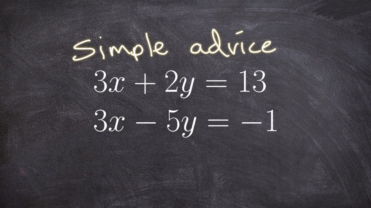 stop subtracting system of equations - YouTube