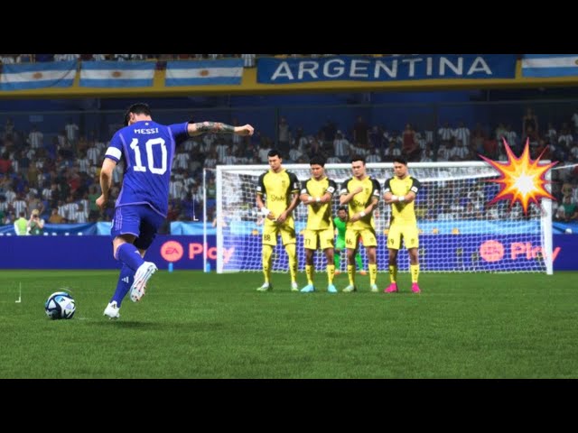 Messi Shooting Free Kick 2024