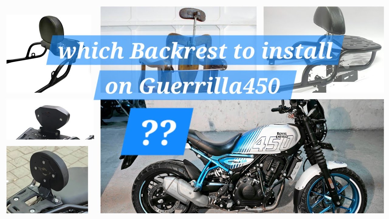 Most awaited Backrest for Guerrilla450. Genuine Royal Enfield # ...