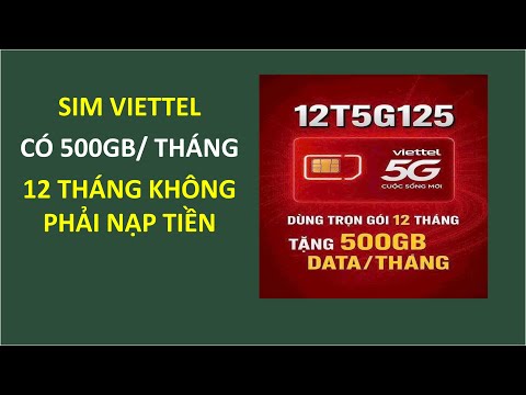Sim Viettel vào mạng có 500GB mỗi tháng