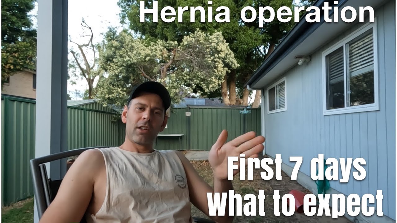 Laparoscopic inguinal hernia repair. First 7 days post operation ...