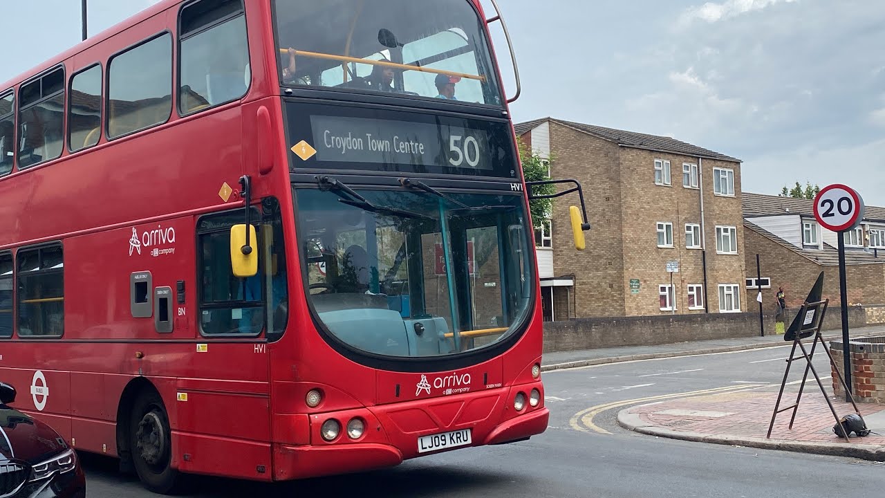 Volvo B5LH Wright Eclipse Gemini Arriva London (BN) HV1 LJ09KRU Route ...