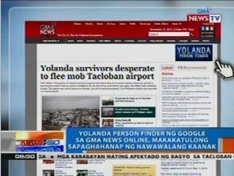 Yolanda person finder ng Google sa GMA News Online, makakatulong sa ...