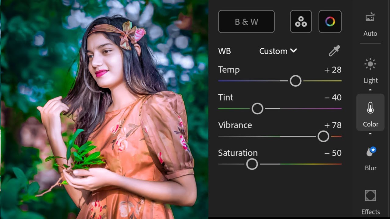 Brown Tone Effect Lightroom Photo Editing | Green Colour Effect Photo ...