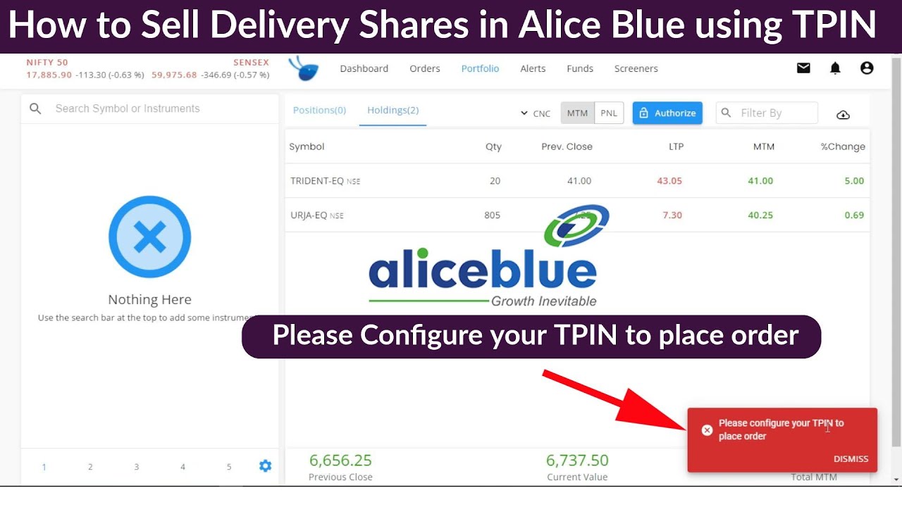 Configure TPIN Alice Blue How To Sell Delivery Share In Alice Blue configure-tpin-alice-blue-how-to-sell-delivery-share-in-alice-blue