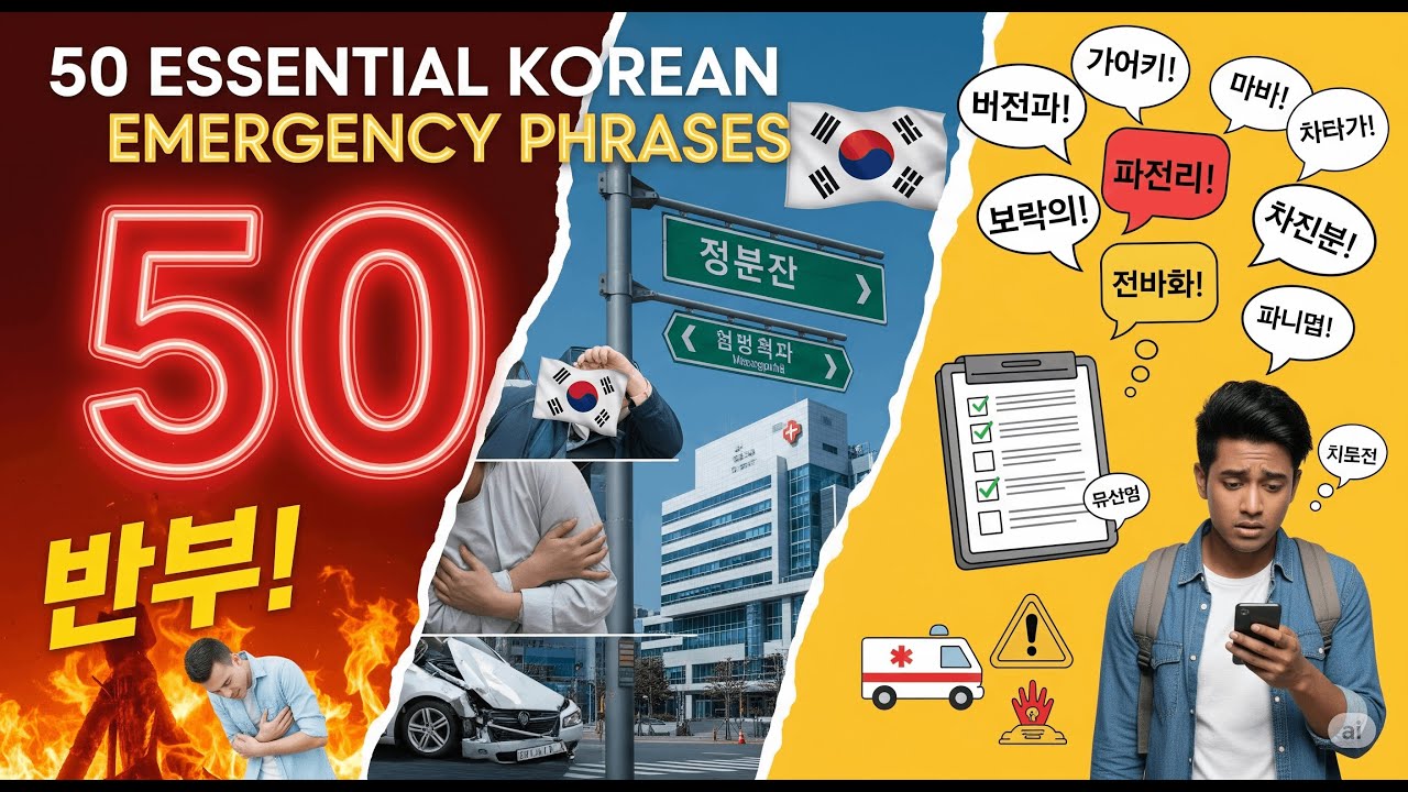 50 Essential Korean Emergency Phrases Every Beginner Must Know | Learn ...