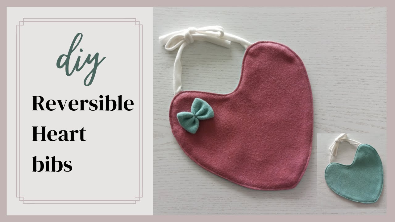 how to make diy heart bibs, (easy FREE PATTERN) bibs tutorial - YouTube
