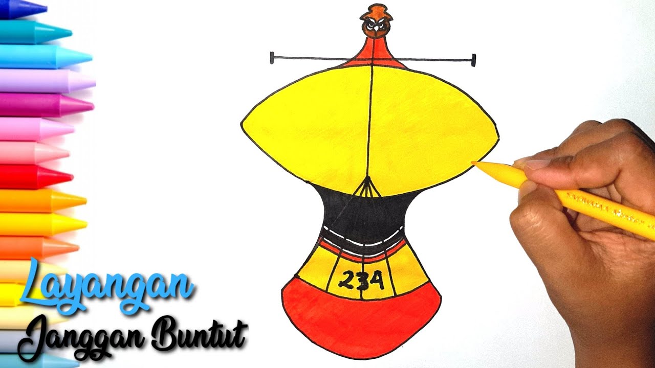 Menggambar layangan Janggan || Janggan buntut - YouTube