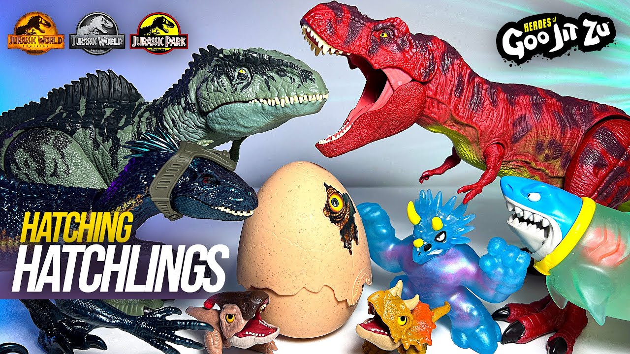 HATCHING NEW DINOSAURS Toys! Jurassic World Giganotosaurus ...