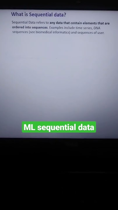 Machine learning sequential data types - YouTube