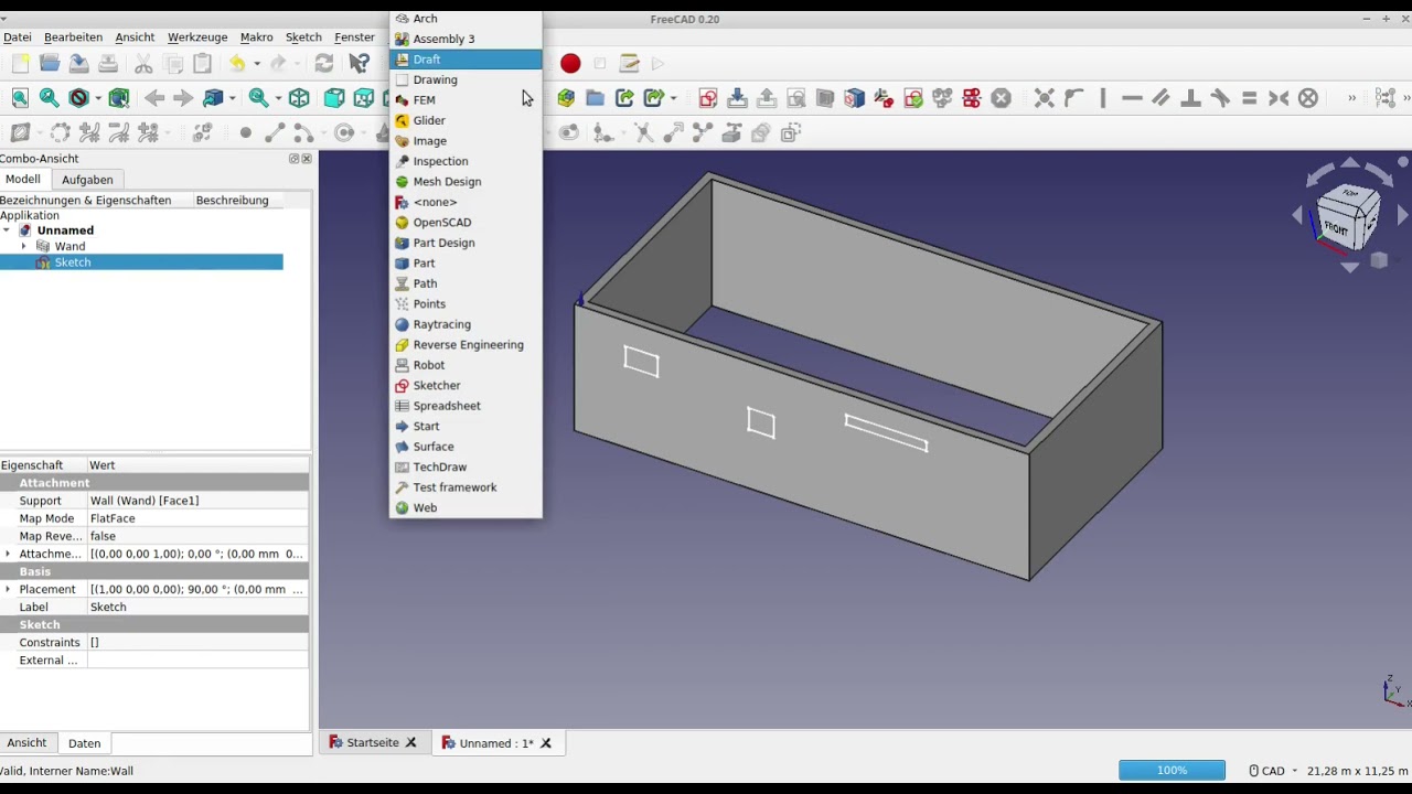 #freecad #durchbrüche #architektur #anleitung #tutorial #cad - YouTube