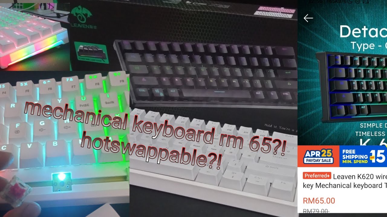 LEAVEN K620 60% KEYBOARD REVIEW. CHEAP MECHANICAL KEYBOARD EVER ...