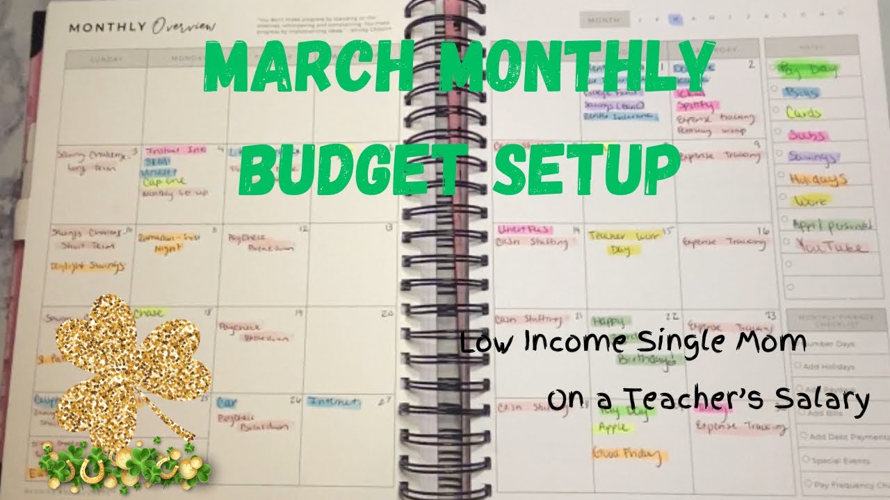 March Planner Setup | Monthly Budget | #budgetwithme #cashenvelopes # ...