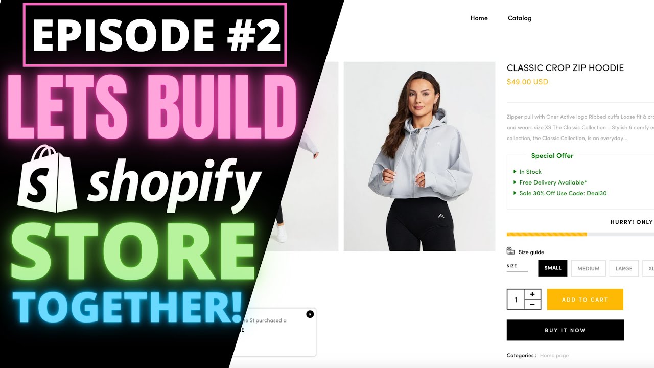 Episode 2 - Building A Shopify Store Step By Step (Live) - YouTube