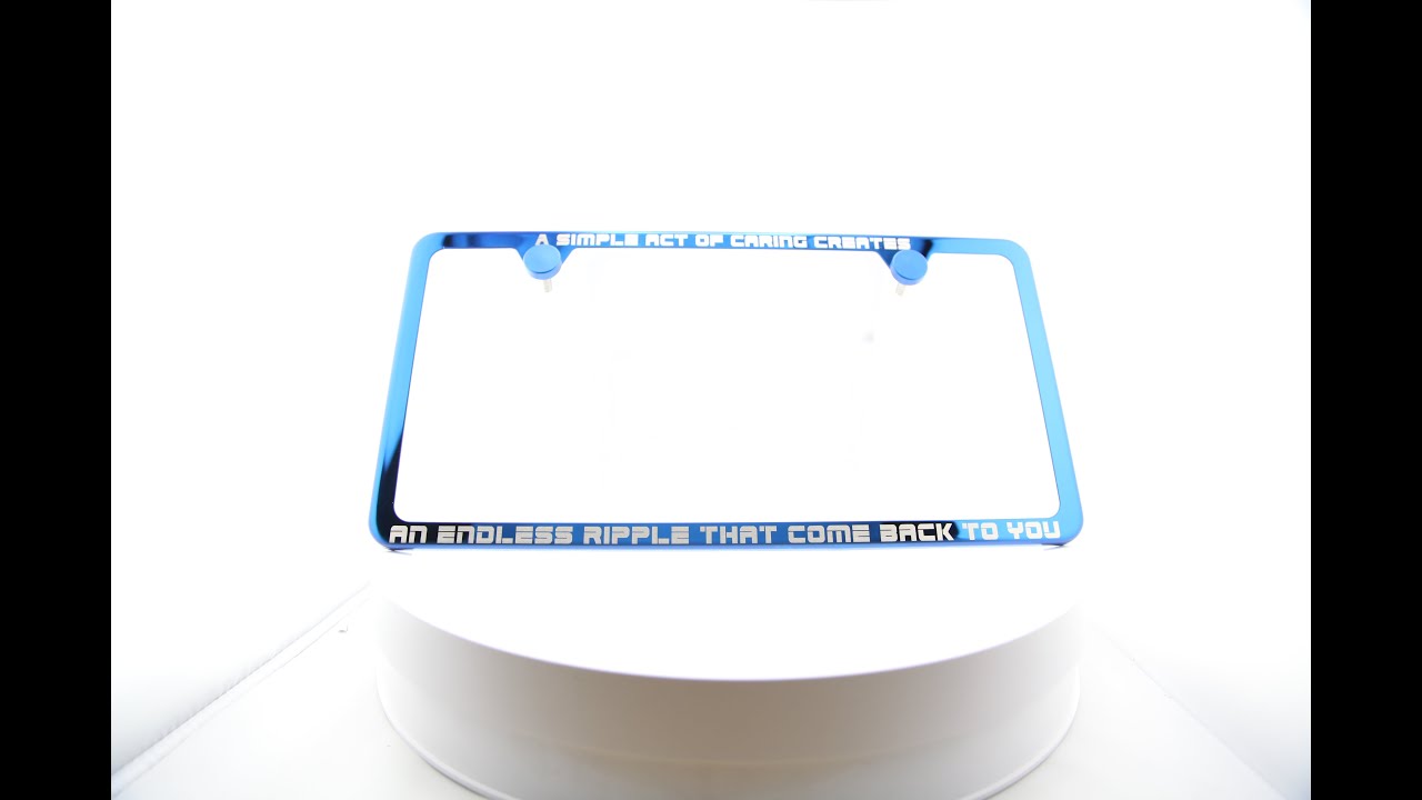 “Endless Ripple” License Plate Frame – Soothing Blue Finish - YouTube