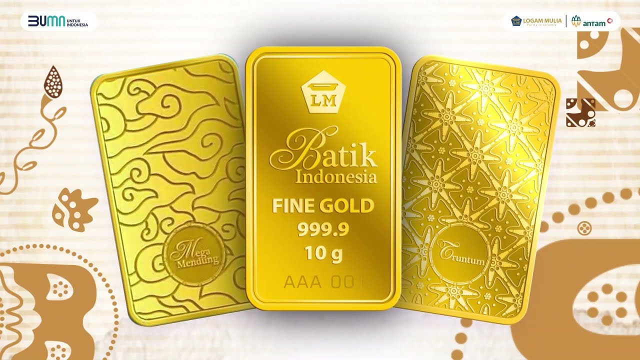 Emas Batik Indonesia Seri I dan II - ANTAM Logam Mulia - YouTube