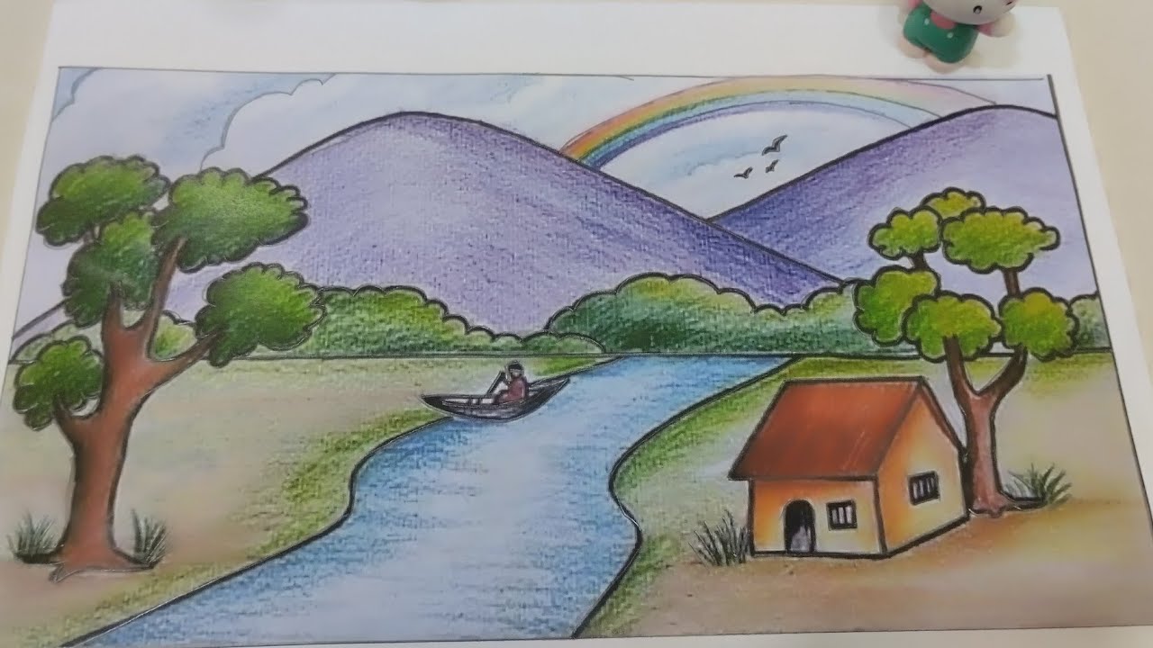 Beautiful Sencery | easy drawing | drawing tutorial - YouTube