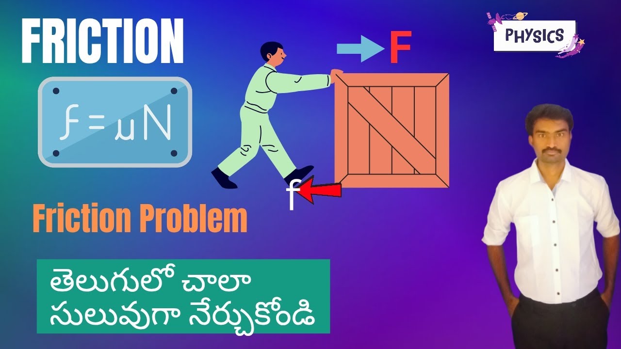 Friction Problem Explained in telugu|kinematic and static friction|JEE/NEET #iitjeephysics # ...
