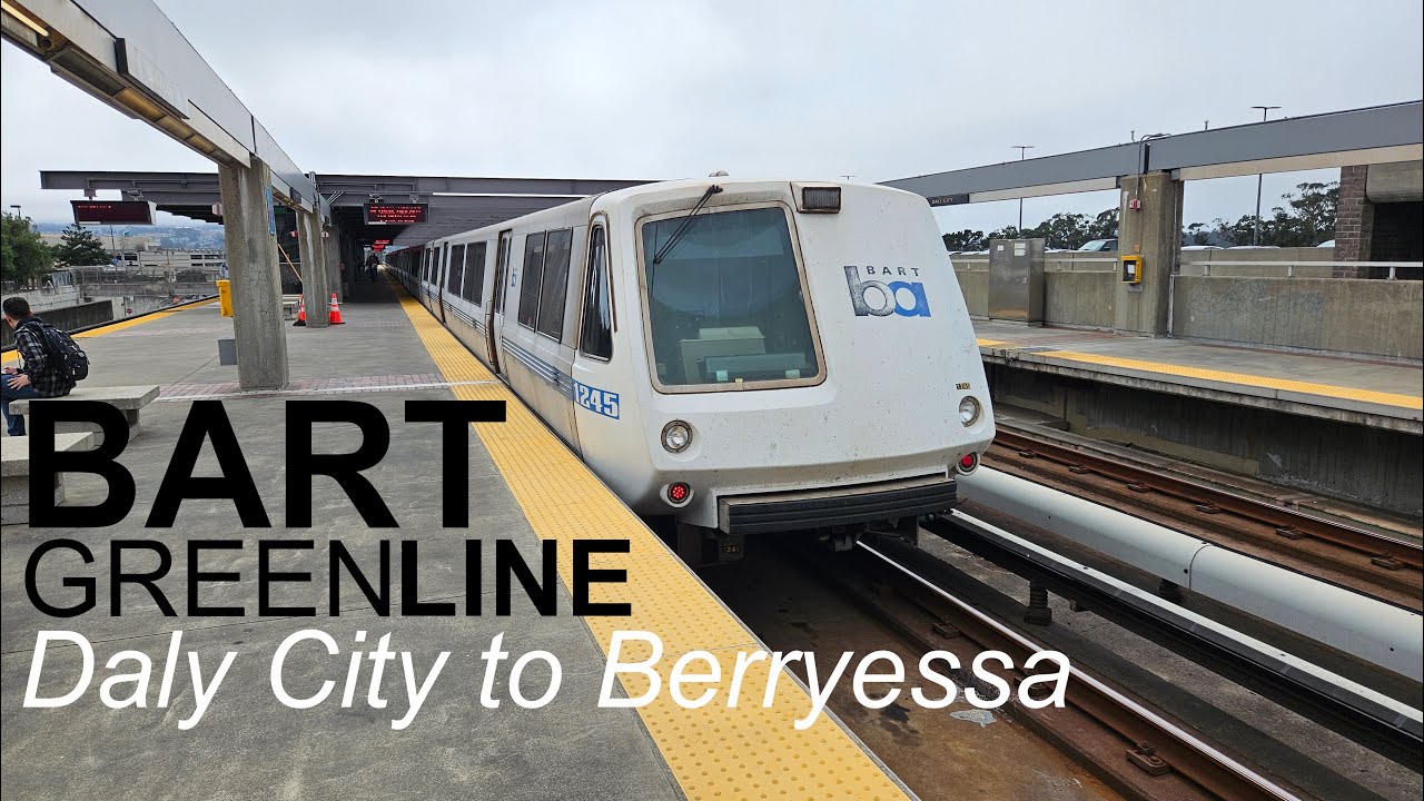 Complete BART Green Line Ride - Daly City to Berryessa/North San Jose ...