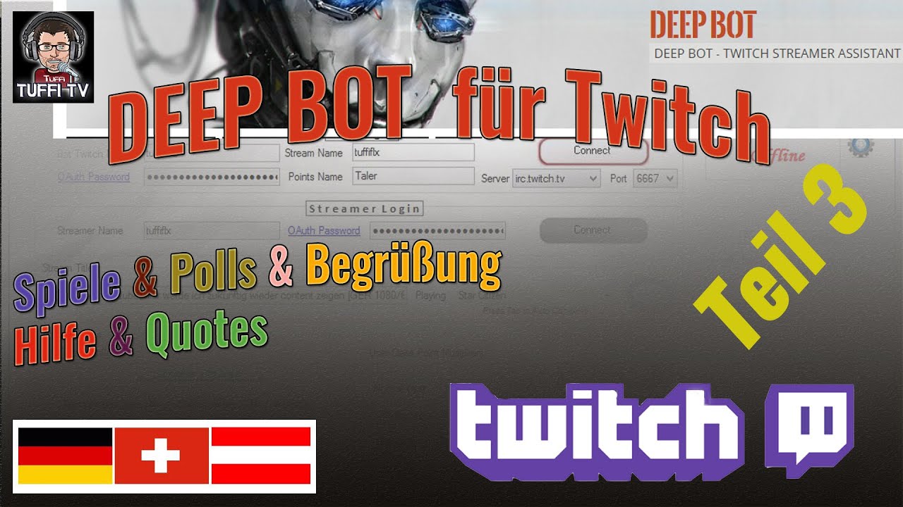 Deepbot für Twitch Teil 3 Spiele, Polls & mehr [GER 2015 Deutsch] - YouTube