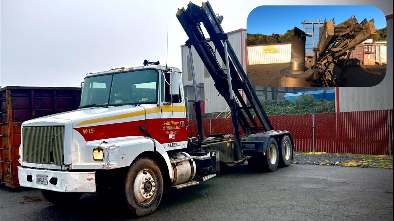 Garbage Truck Ride Along: WhiteGMC WG Amrep Roll Off - YouTube