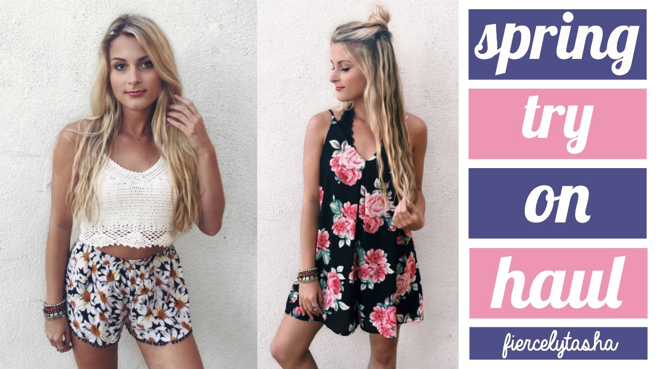 Spring Try On Haul 2016 Tasha Farsaci Youtube