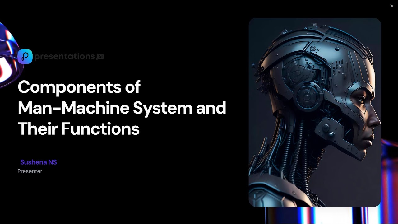 Man Machine and System | Components of Man-Machine System and Their ...