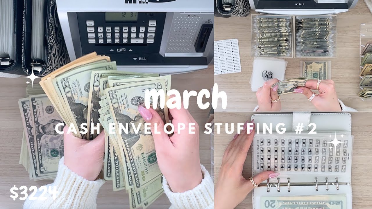 march cash stuffing #2 💛 100 envelope savings & 6 months ahead ...