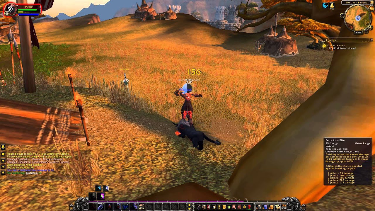 Tauren Quest 65: Kolkar Leaders (WoW, Horde, Tauren, Druid) - YouTube
