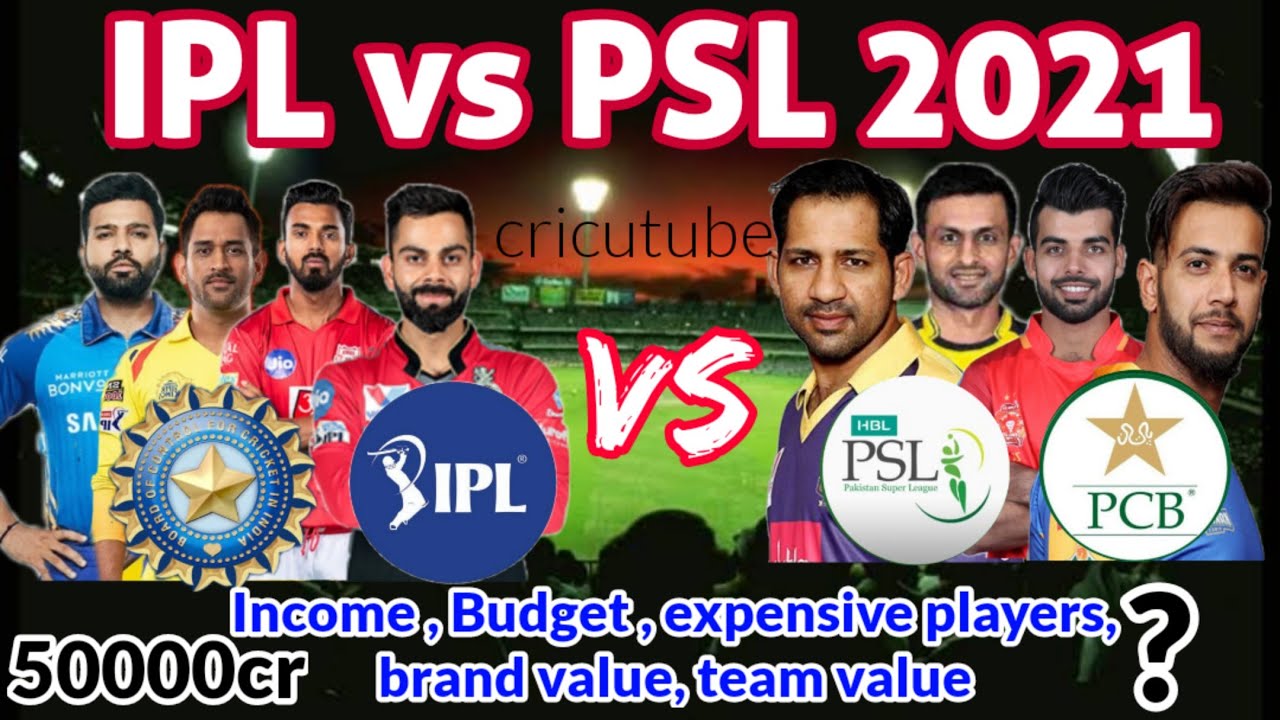 IPL vs PSL 2021 Best Comparison Budget Salary Brand Value Team Value # ...