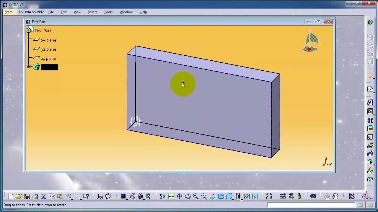 2 CATIA Beginner Tutorial Start Sketching Using Mouse - YouTube